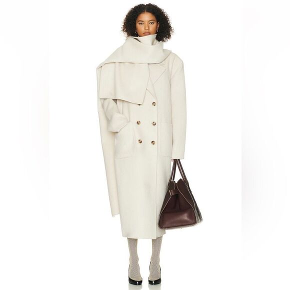 Helsa | Jackets & Coats | Helsa Oversized Coat With Detachable Scarf ...